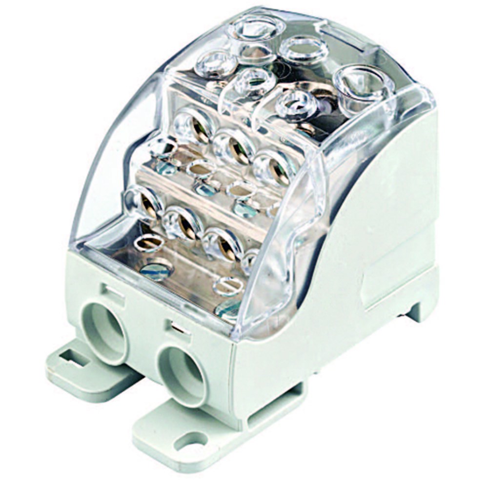 Connectwell DB120 COMPACT DISTRIBUTION BLOCK 125A 10 HOLES GREY COVER ...