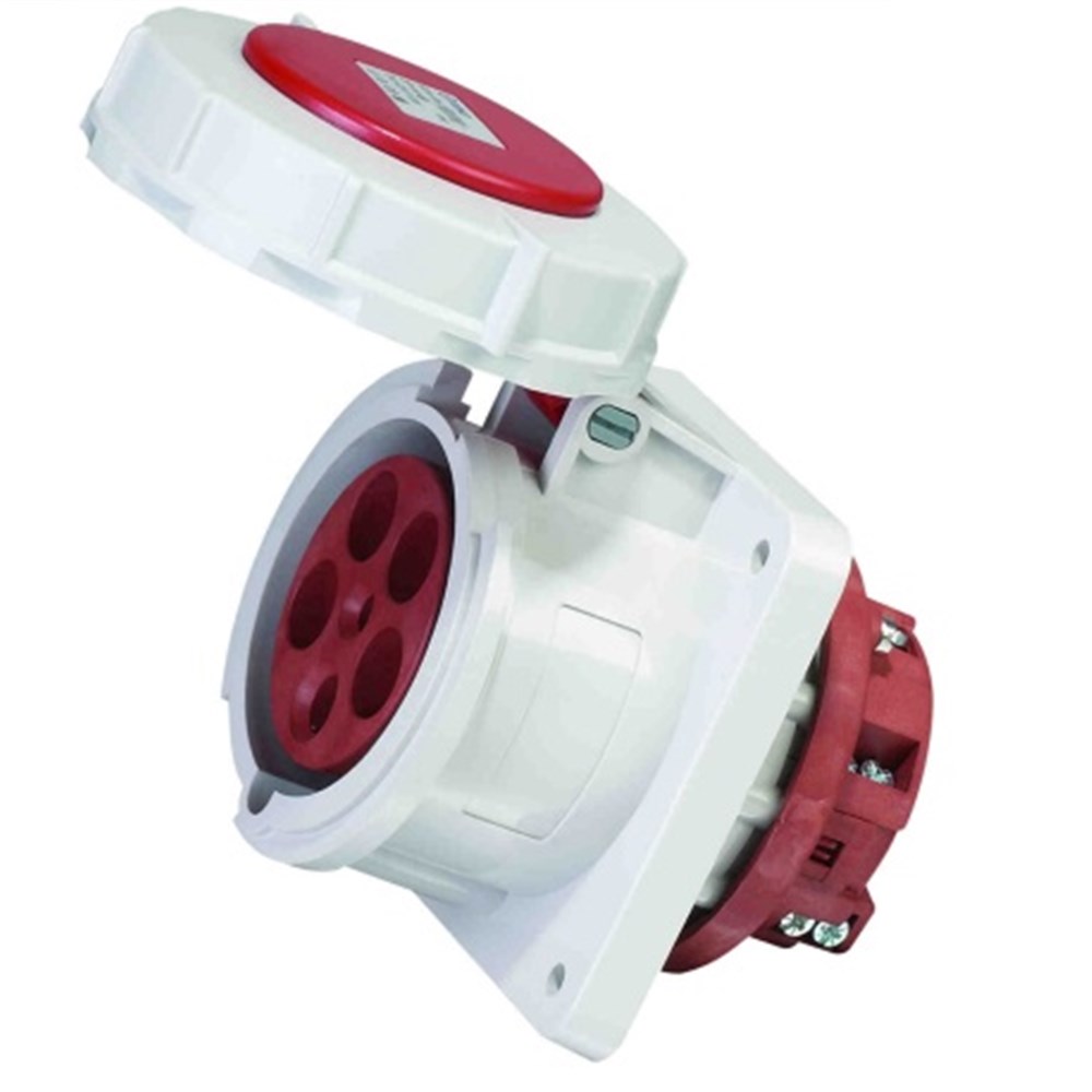 IPD EU67S5125 IEC309 STRAIGHT PANEL MOUNTED SOCKET 5 PIN 125A 400V ...