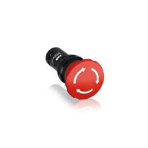 ABB CE4T-10R-11 Non-Illuminated Emergency Stop Pushbutton 40mm 1NO+1NC Twist Release