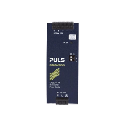 Puls CP20.241-R1 Power Supply 110-150VDC 20A 480 Watt 24.2 Watt DIN Rail Mount Spring Clamp IP20