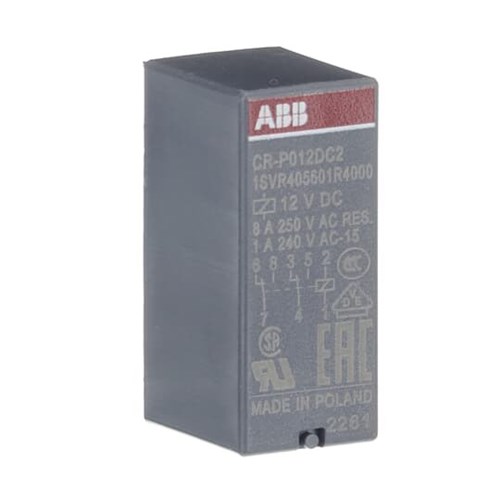 ABB RELAY PLUGGABLE INTERFACE 12V DC 2C/O 8A CRP012DC2 - Relays