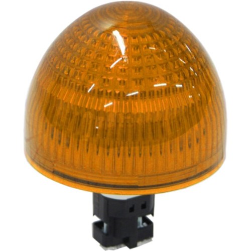 HW1P-5Q4A - JUMBO DOME PILOT LIGHT AMBER WITH 24V AC/DC LED LAMP 22MM ...
