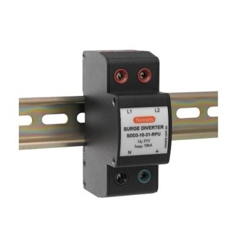 Novaris SDD3-10-31-RPU Surge Protector 50kA 24VDC Shunt TS35 Metal IP20