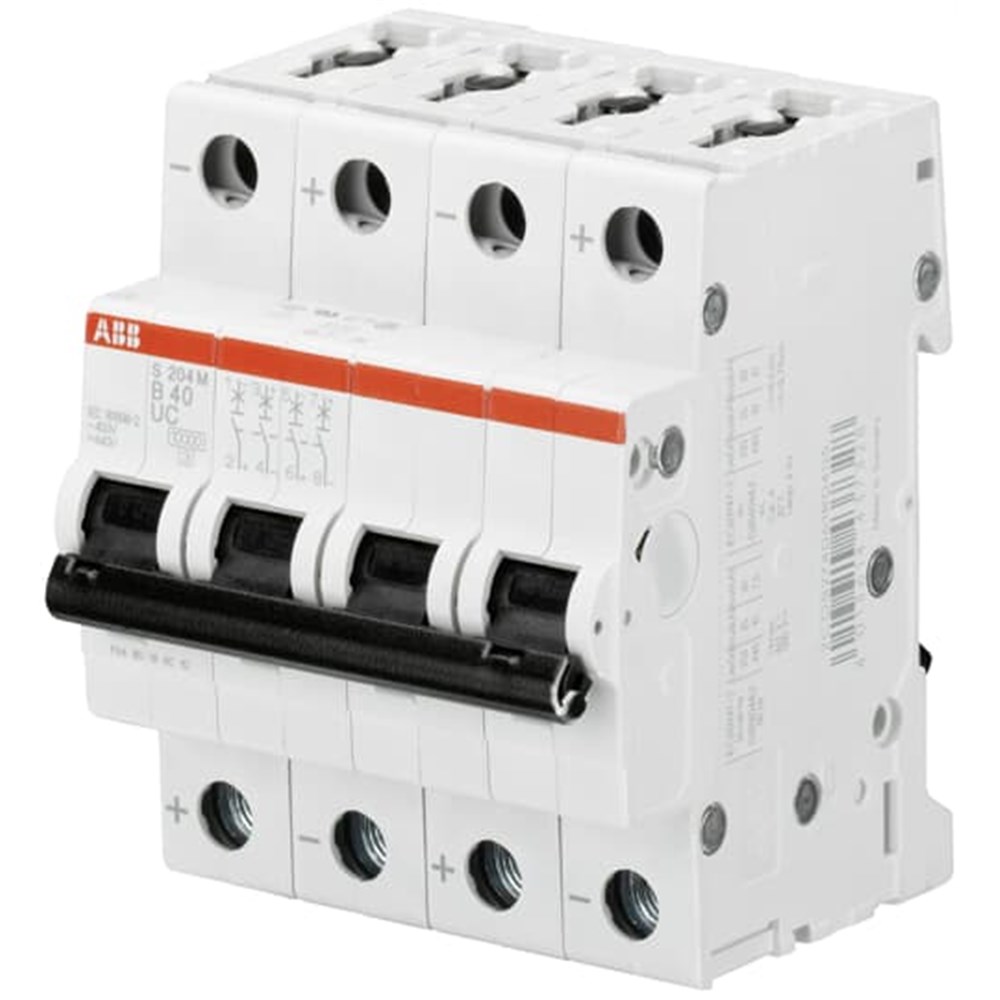 S204MK8UC - MCB 4 POLE 8A 10KA UC K