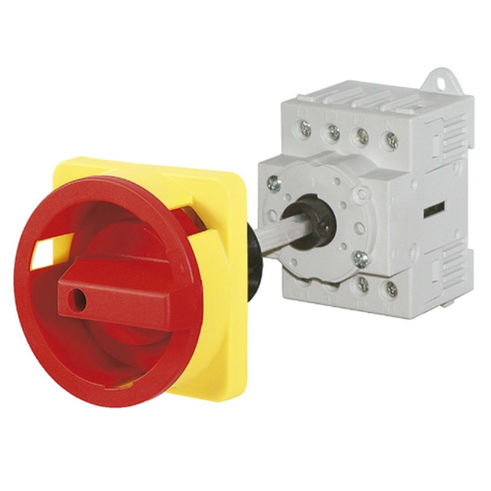 ZBK404P - LOAD BREAK SWITCH 40A 4POLE PANEL MOUNT C/W R/Y IP66 HAND ...